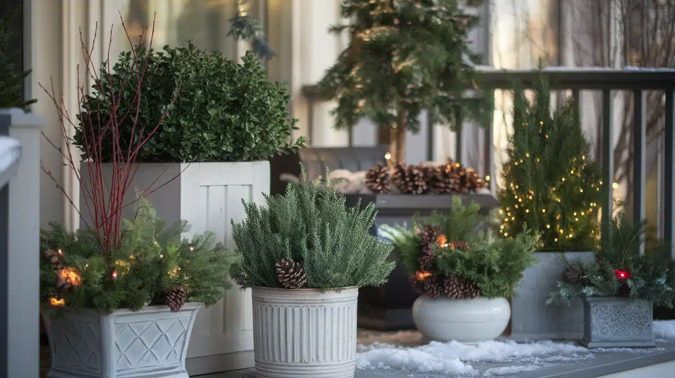 13 Evergreen Winter Planter Ideas to Brighten Up Cold Days - HelpWithDIY
