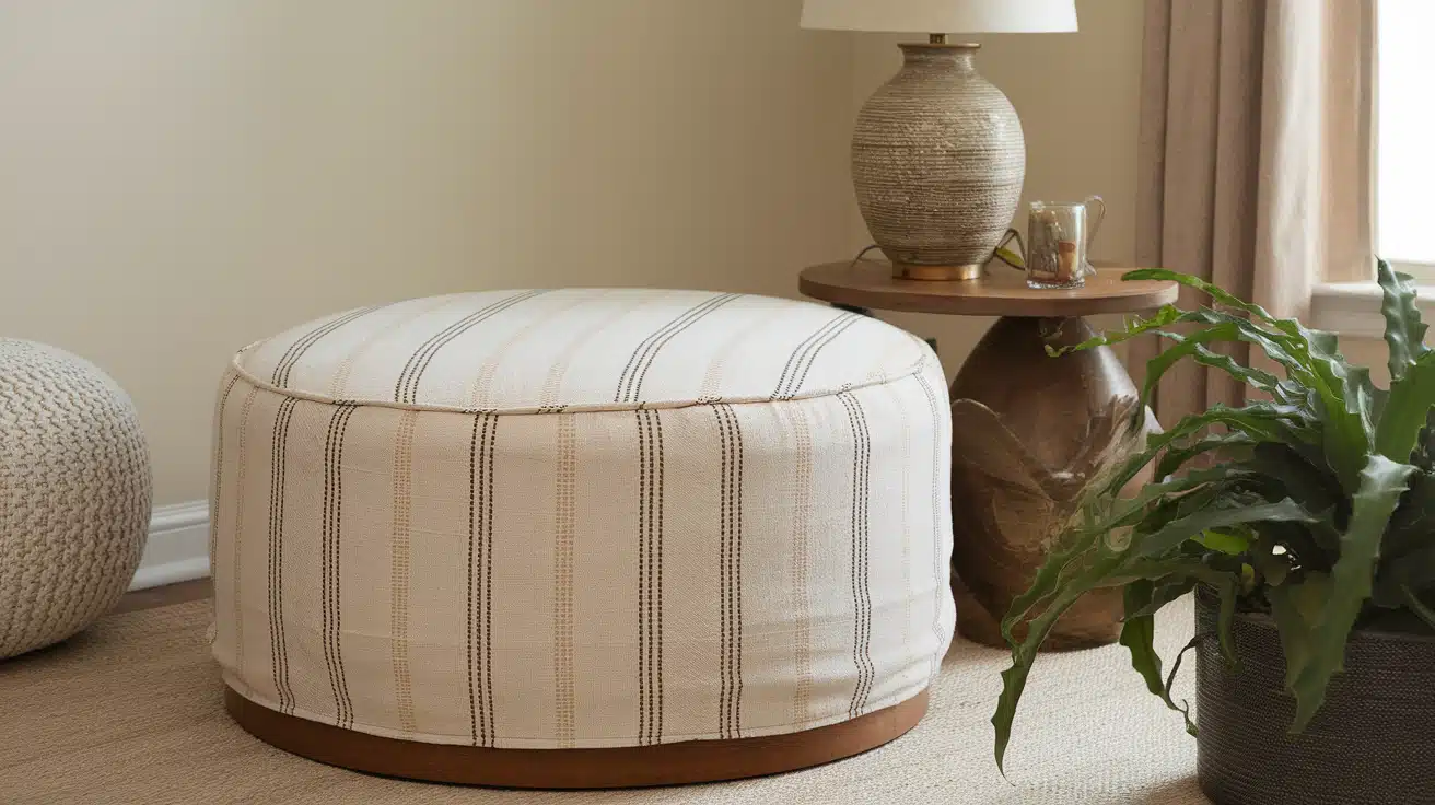 How to Sew a Custom Ottoman Cover at Home - HelpWithDIY