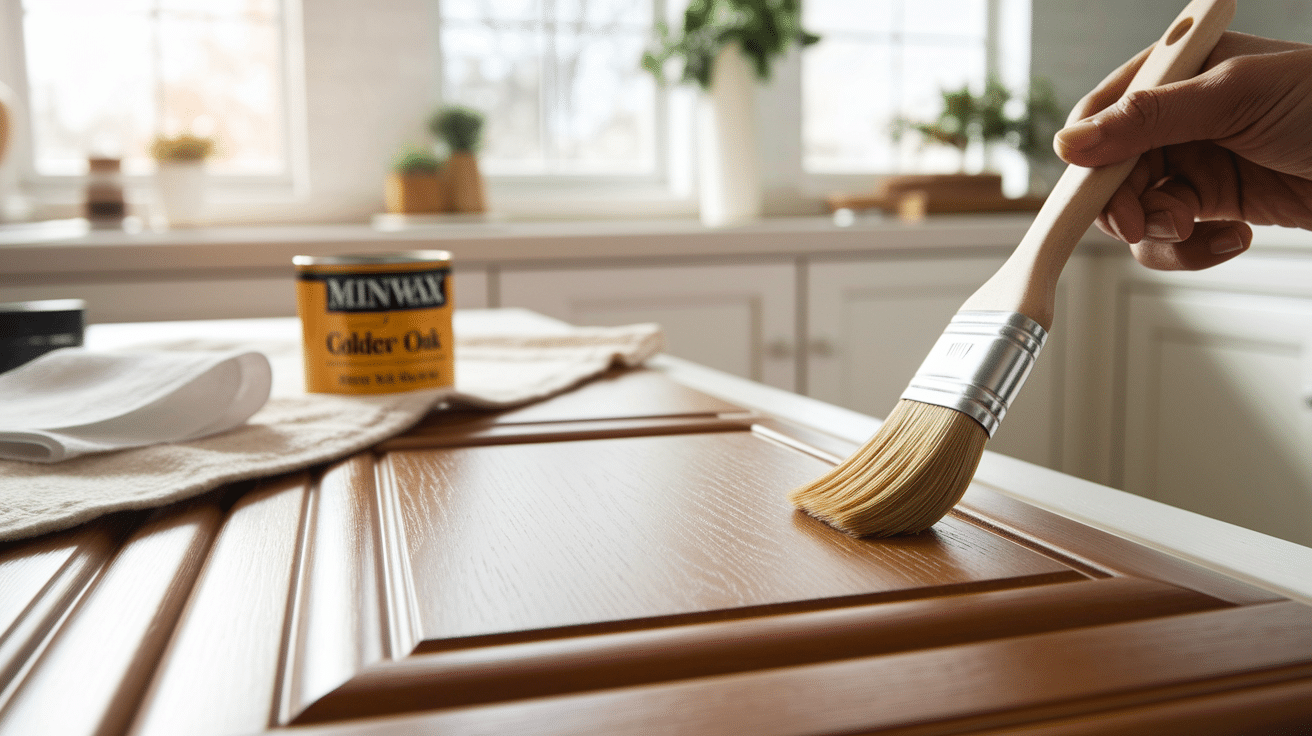 How to Stain Kitchen Cabinets in 5 Easy Steps - HelpWithDIY