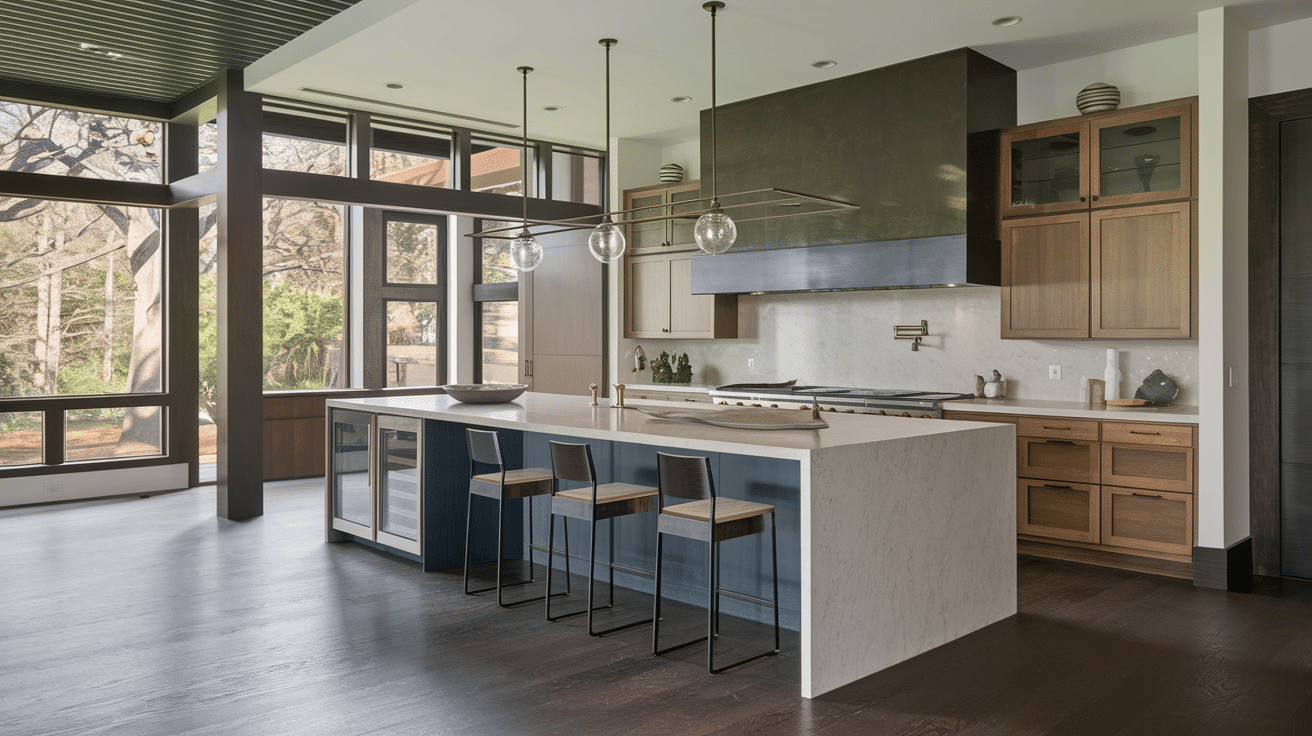 27 Waterfall Island Ideas to Boost Your Kitchen Design - HelpWithDIY