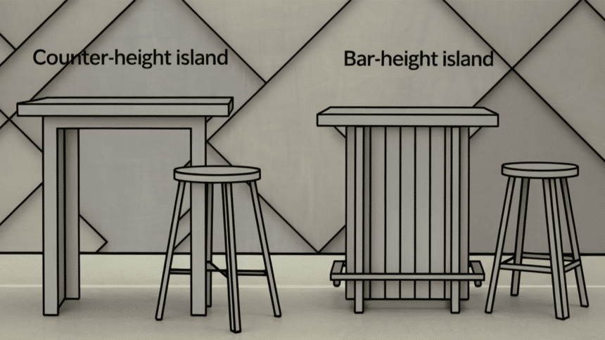 Counter vs Bar Height Islands: Your Complete Guide - HelpWithDIY