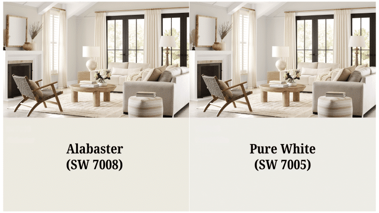 Sherwin-Williams Alabaster vs Pure White: Complete Review - HelpWithDIY
