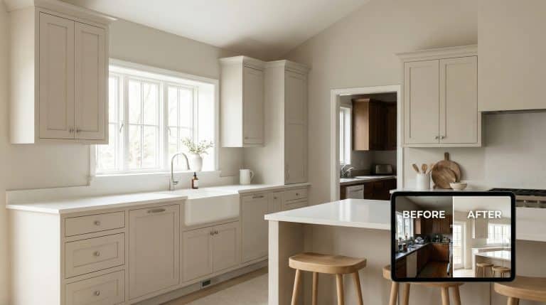 Valspar Warm Putty on Cabinets and Walls, Paint Color Guide - HelpWithDIY