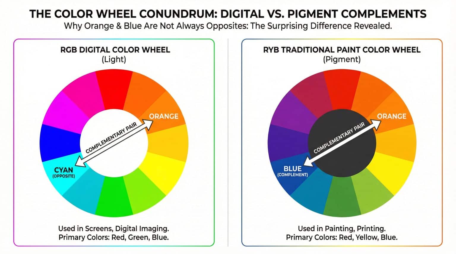 Orange Complementary Color: RGB vs RYB vs CMYK - HelpWithDIY