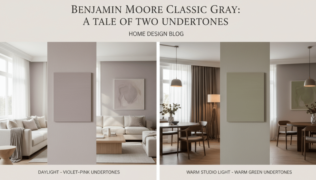 Benjamin Moore Classic Gray Undertones And Light Shifts - HelpWithDIY