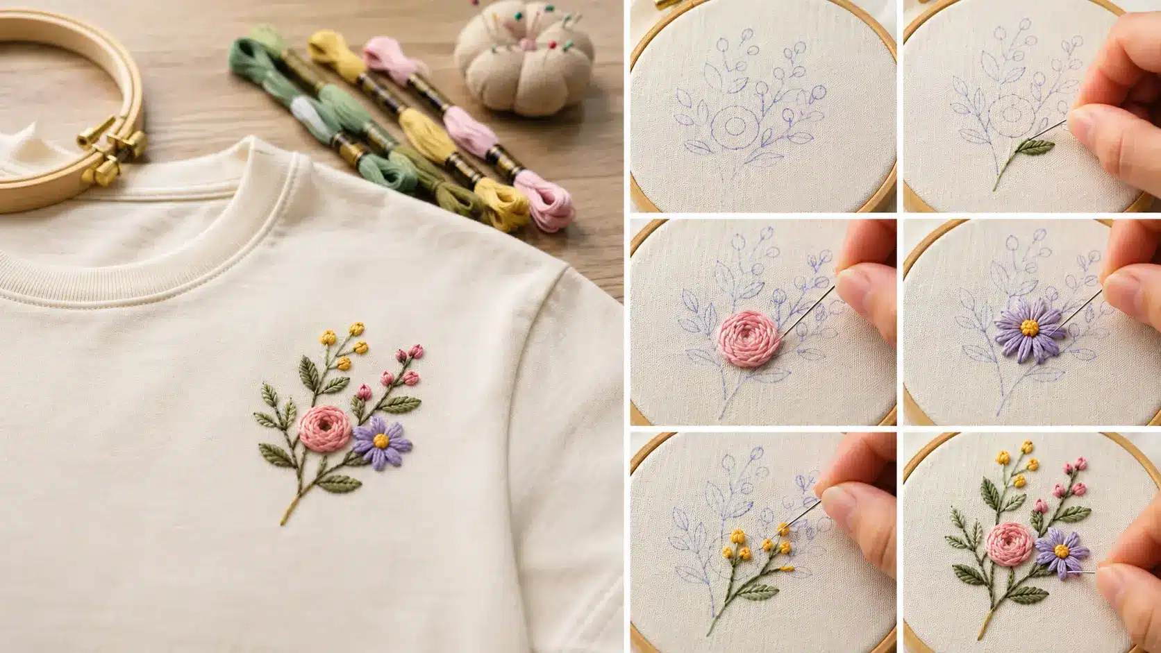 How to Embroider on Clothes Step by Step for Beginners